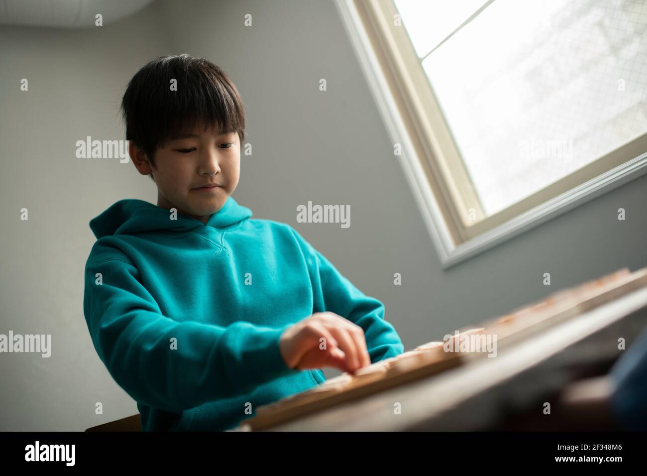 Elementary School Student as a Shogi (Japanese Chess) Player Stock ...