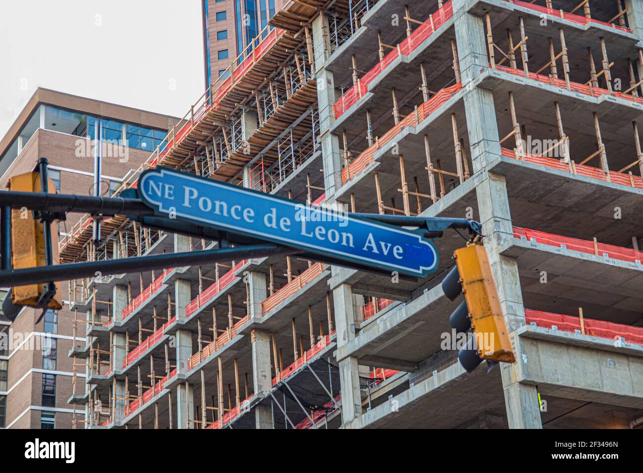 Atlanta, Ga USA - 06 14 20: Downtown Atlanta morning covid-19 Ponce de ...