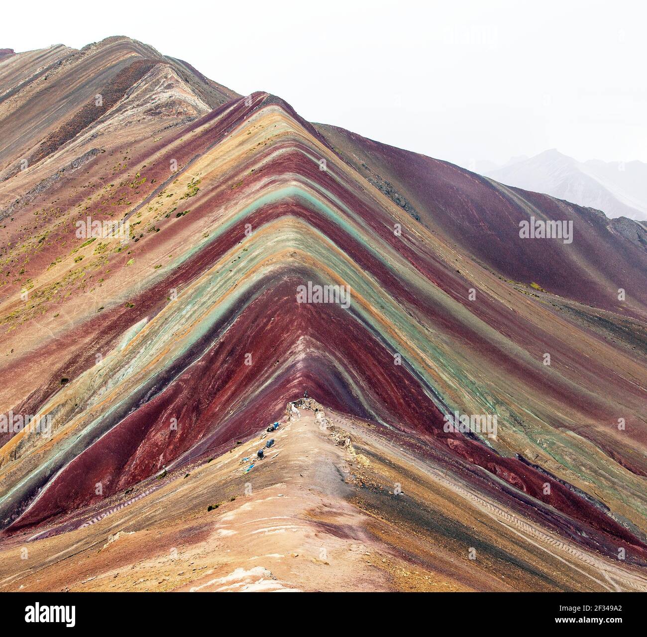Rainbow mountain or Vinicunca Montana de Siete Colores and beautiful ...