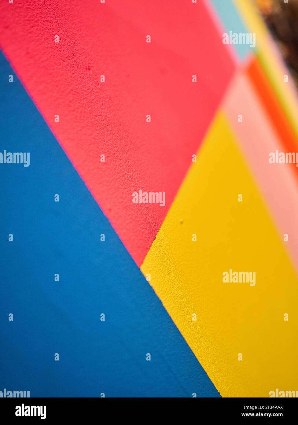 red, blue and yellow colored wall Stock Photo - Alamy