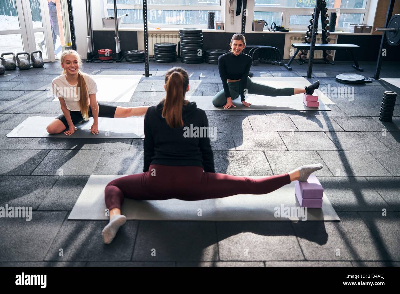 Doing splits requires proper beforehand preparation and stretching ...