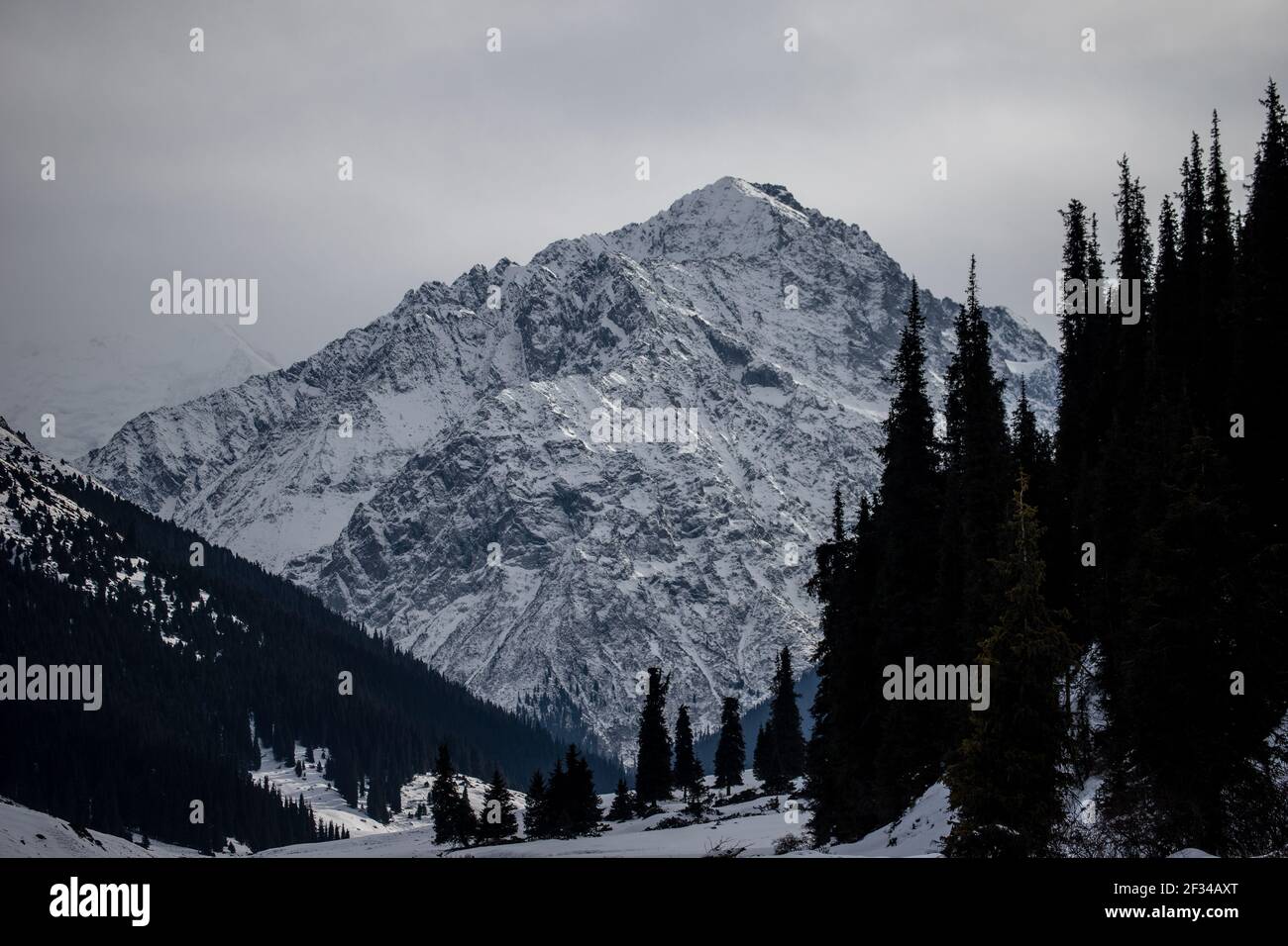 Winter near the Altyn Arashan Hot Springs in Kyrgyzstan's Issyk-Kol ...