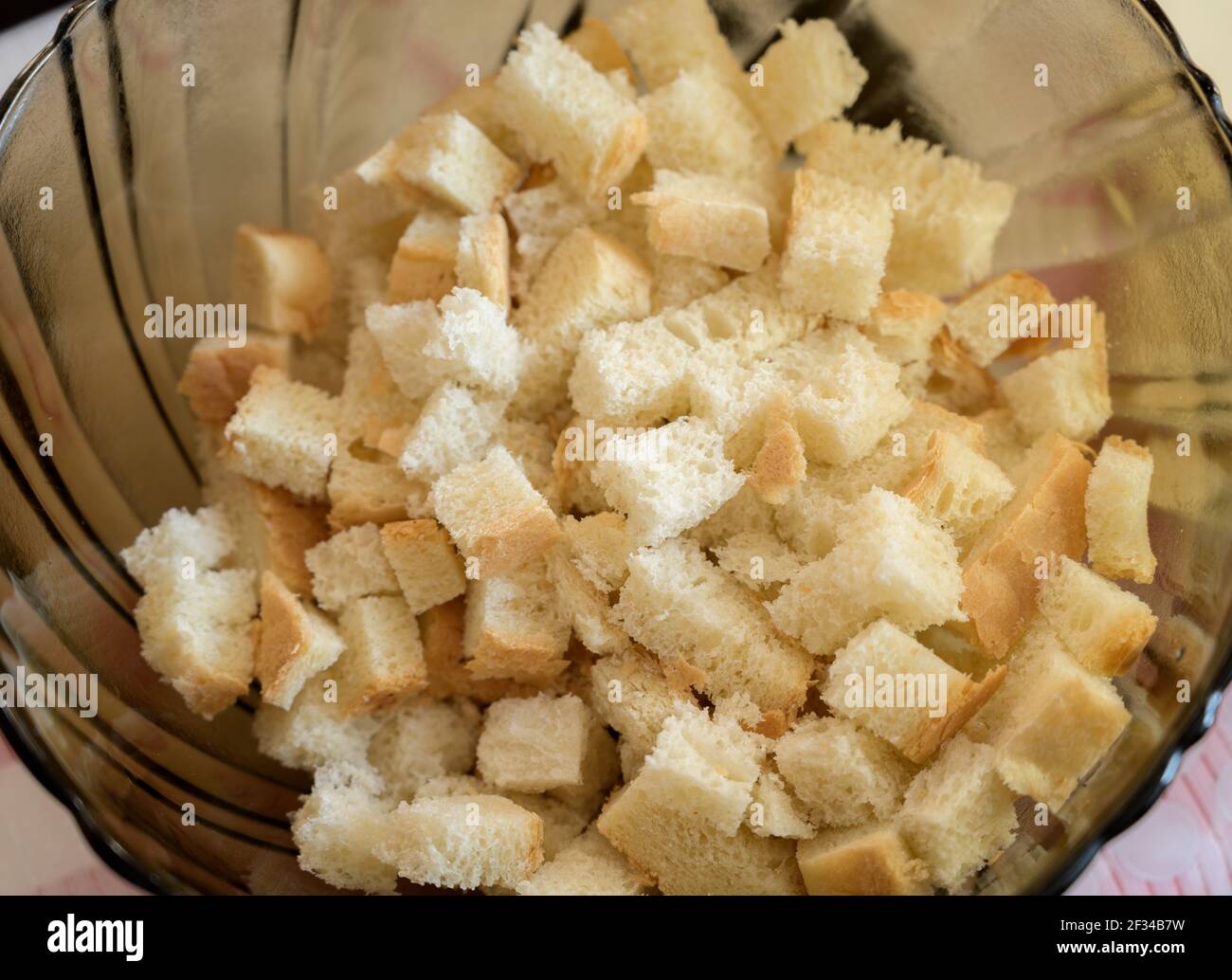 Cubes of bread hi-res stock photography and images - Alamy