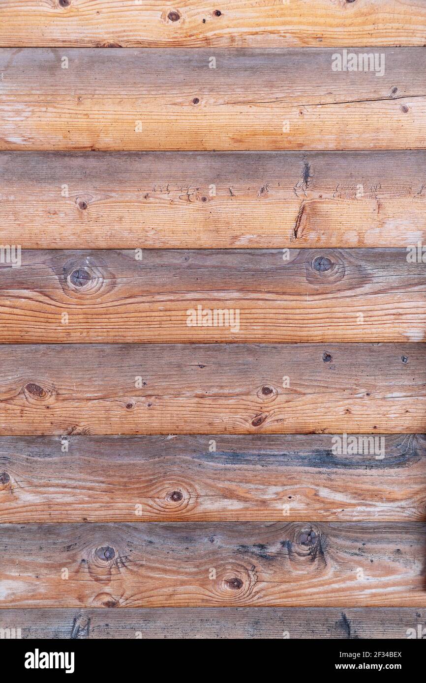 Horizontal Log wall texture for background Stock Photo - Alamy