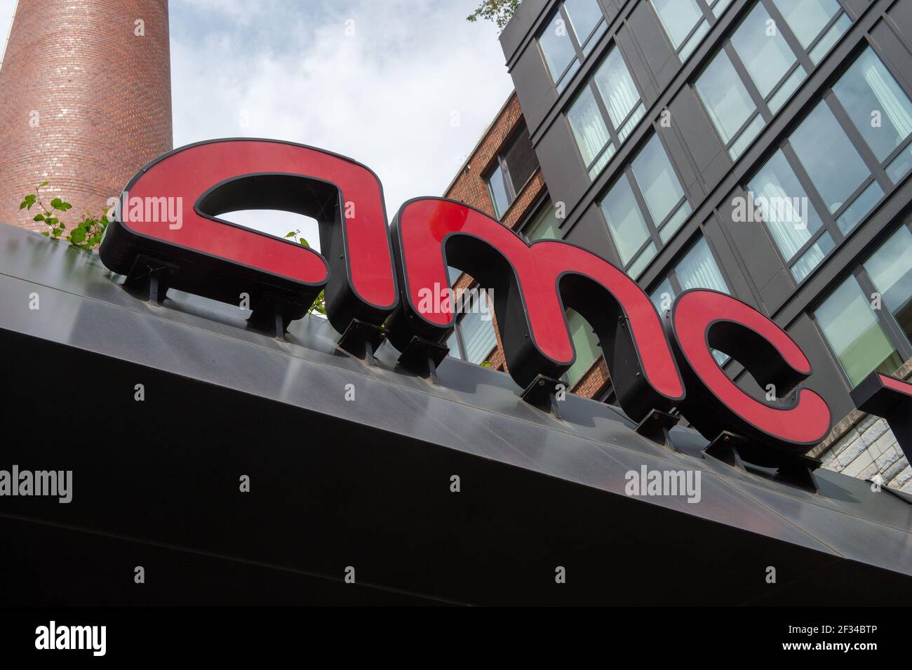 FILED - 22 August 2020, US, Washington: The logo of AMC is seen on a ...