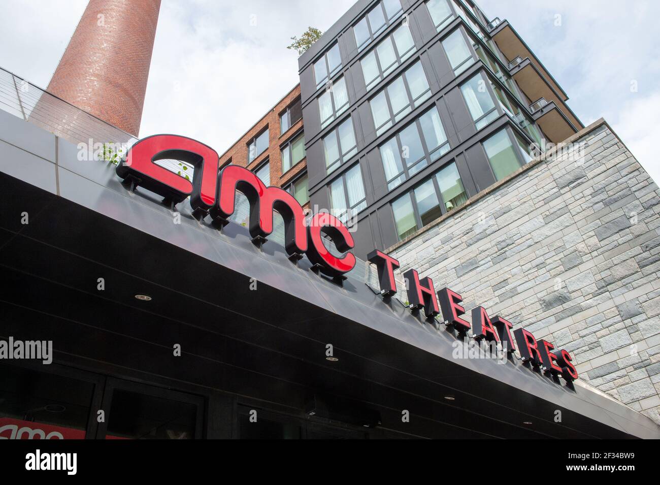 FILED - 22 August 2020, US, Washington: The logo of AMC is seen on a ...