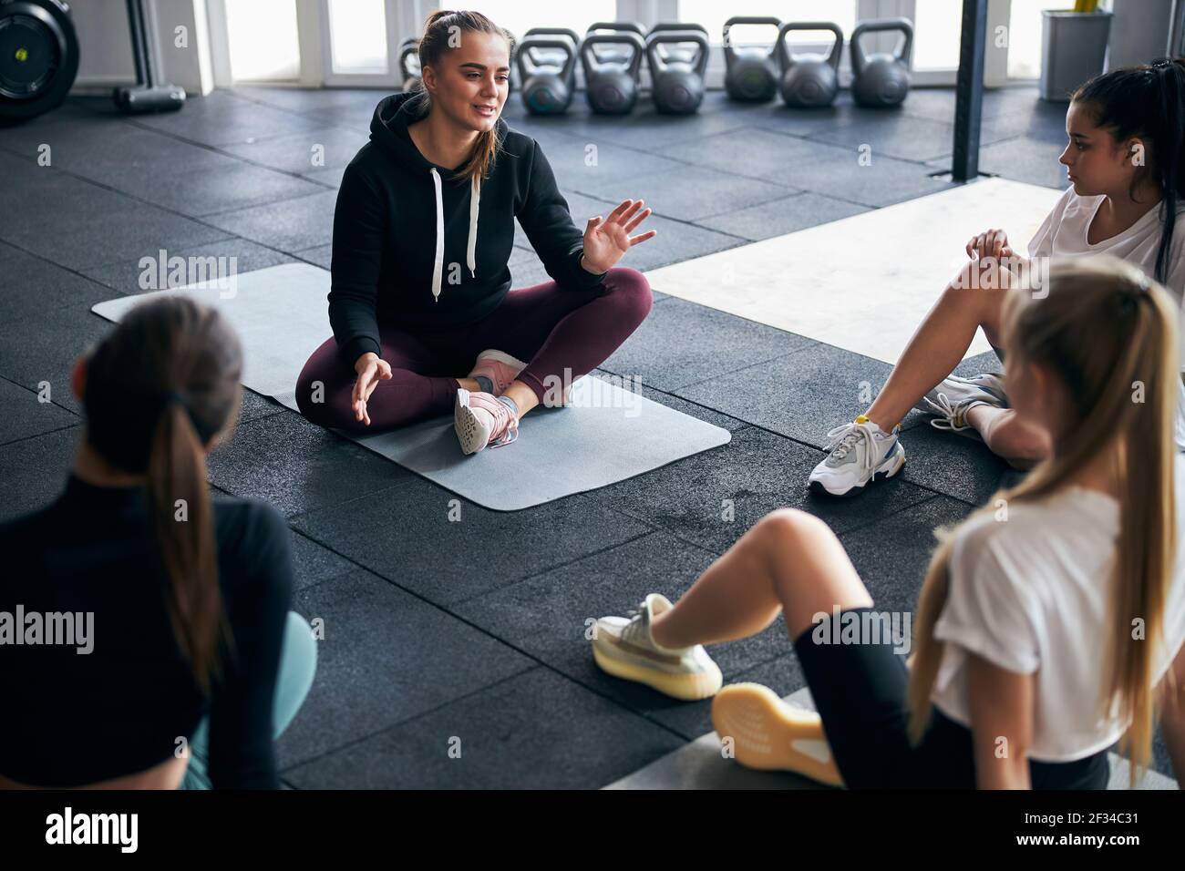 Athletic woman coach instructor hi-res stock photography and images - Alamy