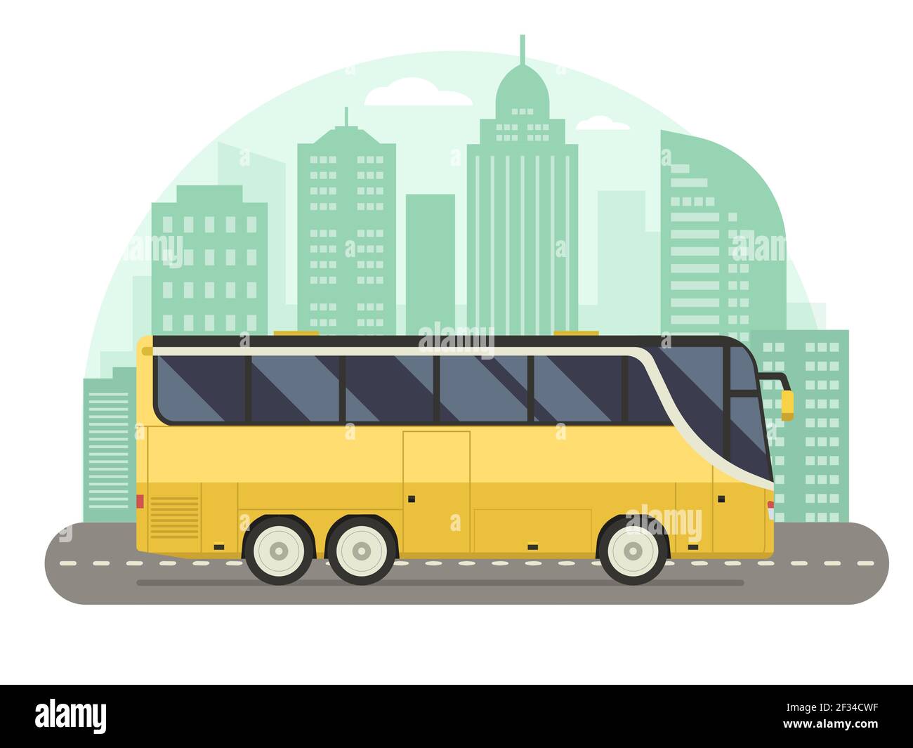 Transportation concept bus in Cut Out Stock Images & Pictures - Alamy