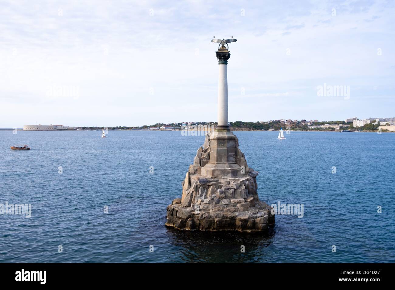 Monument to Sunken Ships in Sevastopol, Crimea peninsula Stock Photo ...