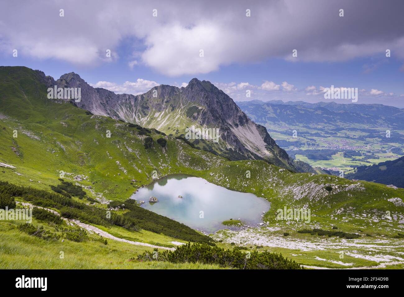 geography / travel, Germany, Bavaria, upper Gaisalpsee (lake), behind ...