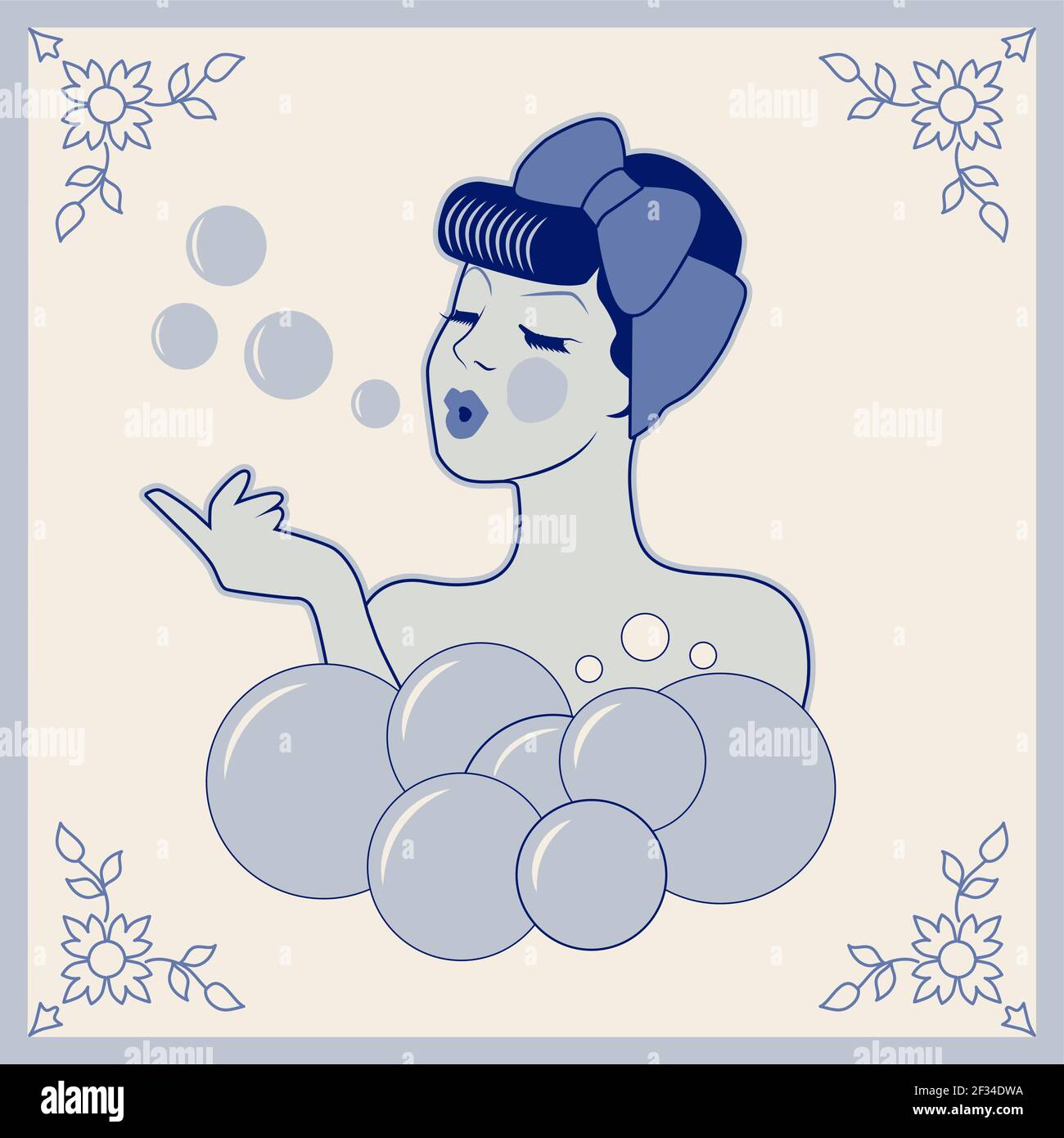 Bubbles on shower tiles Stock Vector Images - Alamy