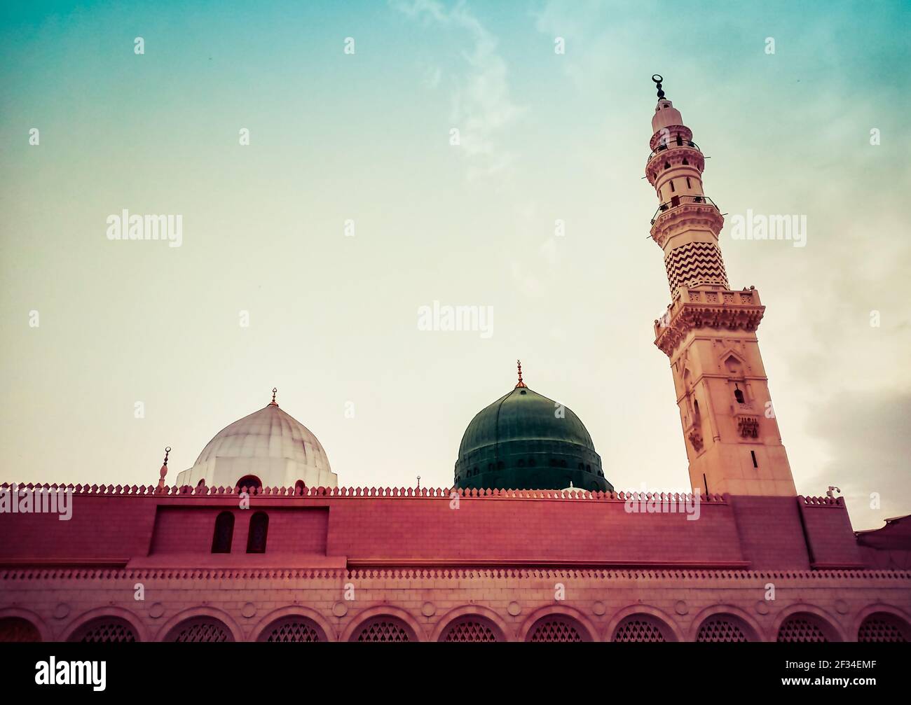 mosque of the prophet muhammad in madina, Saudi arabia Stock Photo - Alamy