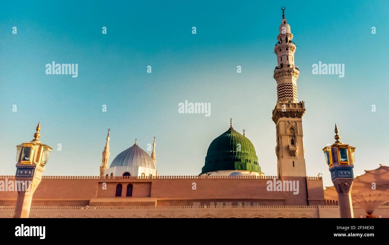 mosque of the prophet muhammad in madina, Saudi arabia Stock Photo - Alamy