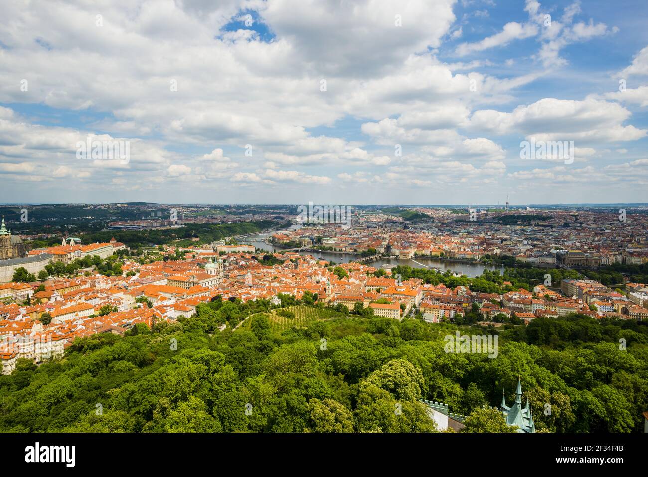 geography / travel, Czechia, Bohemia, panorama from the Laurenziberg ...