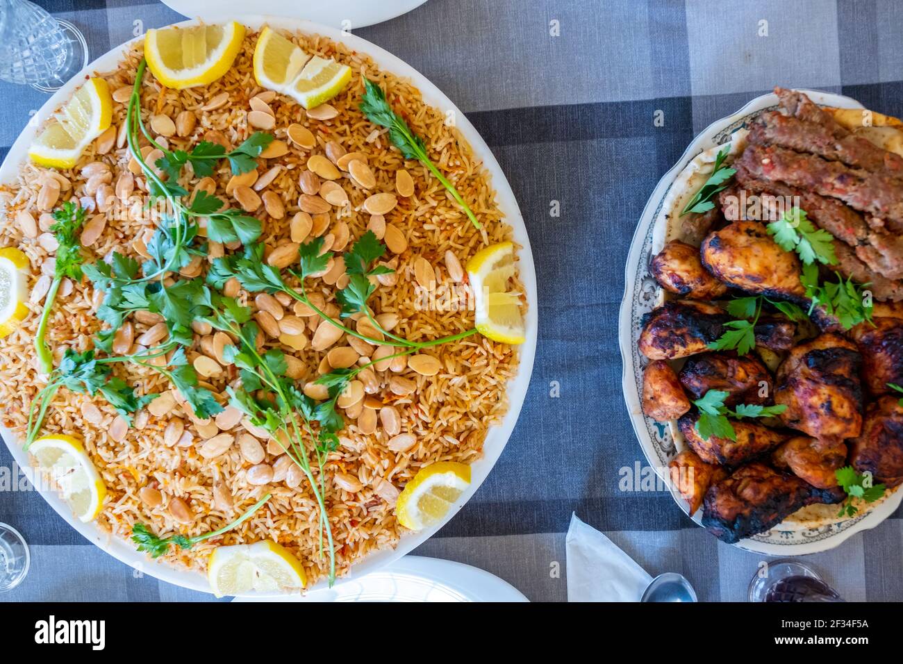 Arabic food table for ramadan iftar Stock Photo - Alamy
