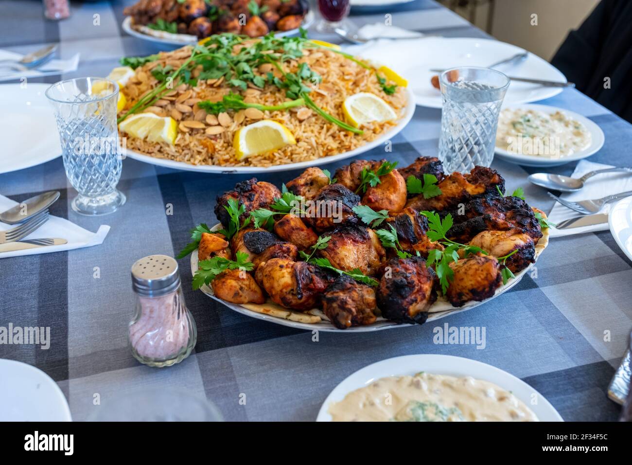 Arabic food table for ramadan iftar Stock Photo - Alamy