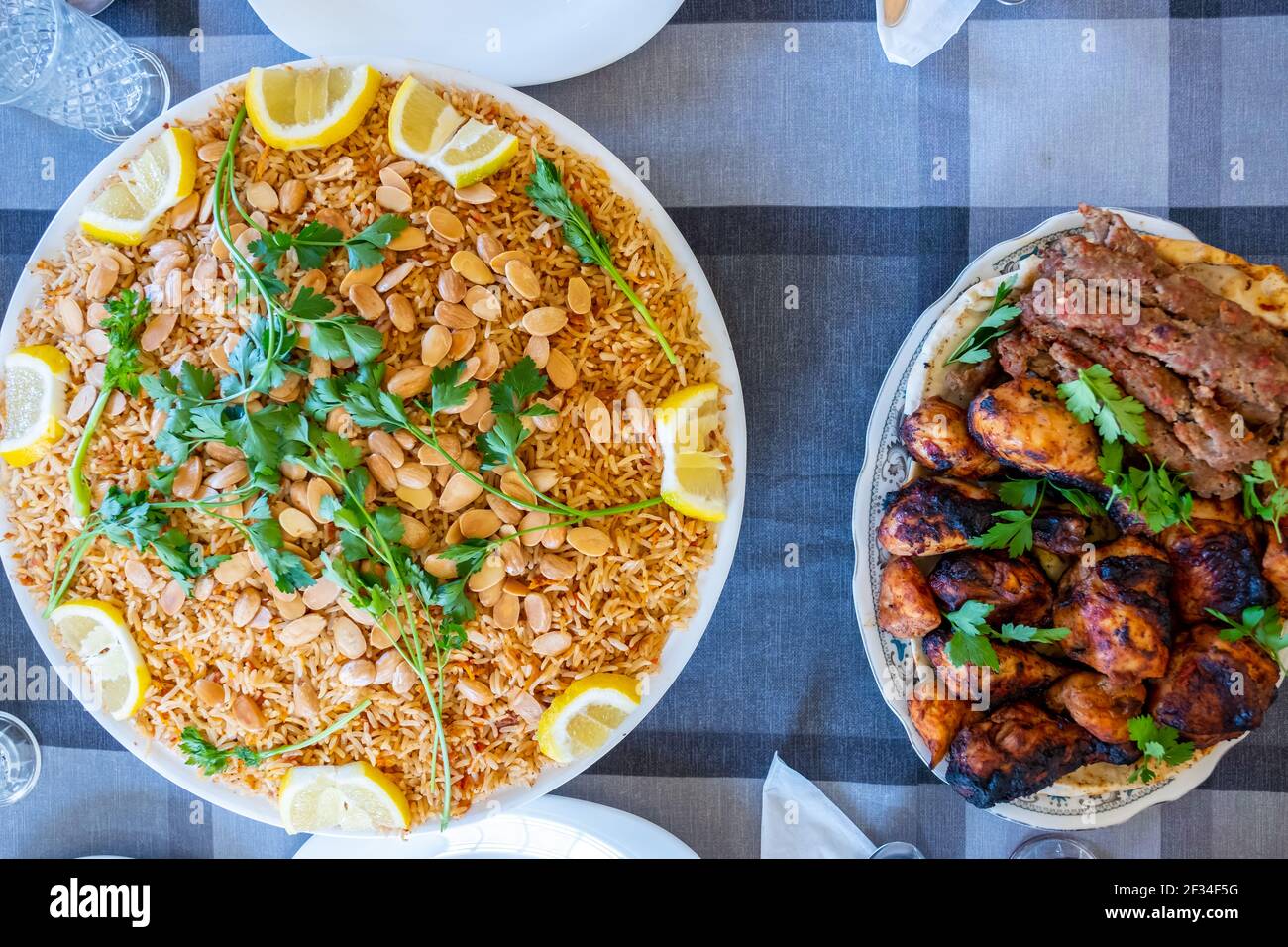Arabic food table for ramadan iftar Stock Photo - Alamy