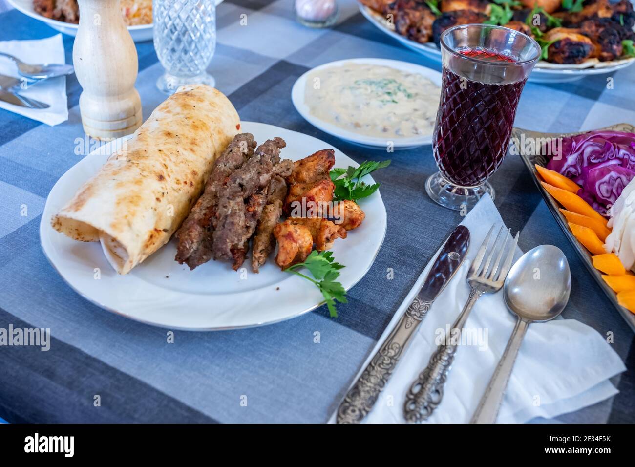 Arabic food table for ramadan iftar Stock Photo - Alamy