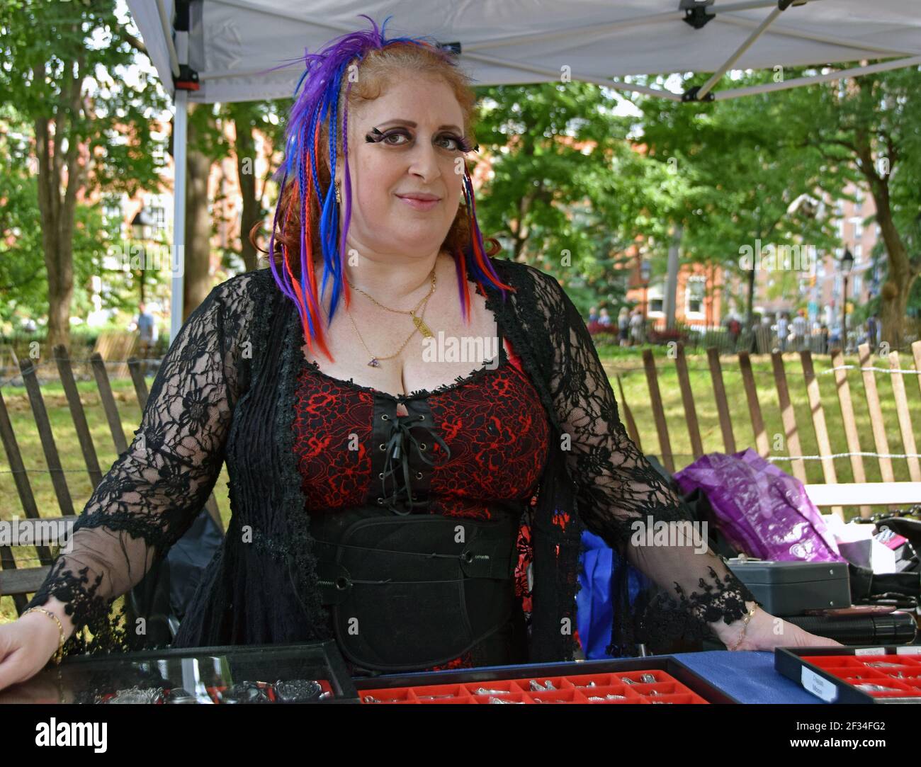 Portrait of jewelry designer Lady Arielle at the Pagan Pride Day Harvest Festival in Washington ...
