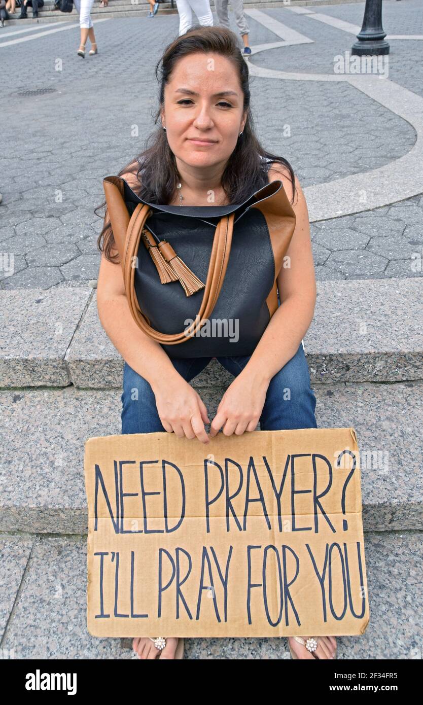 Praying For People Sign
