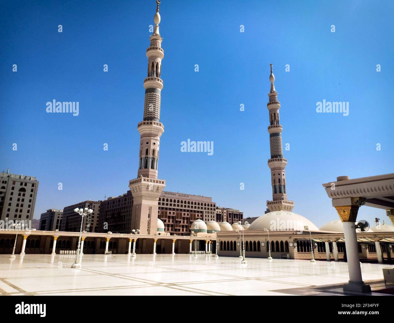 mosque of the prophet muhammad in madina, Saudi arabia Stock Photo - Alamy