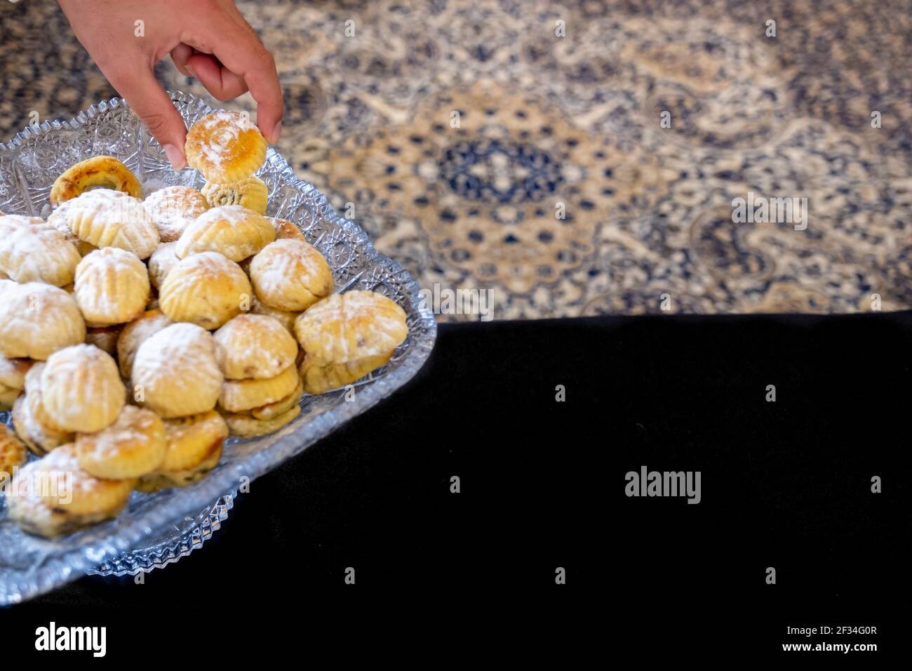 Eid sweets with black background Stock Photo - Alamy