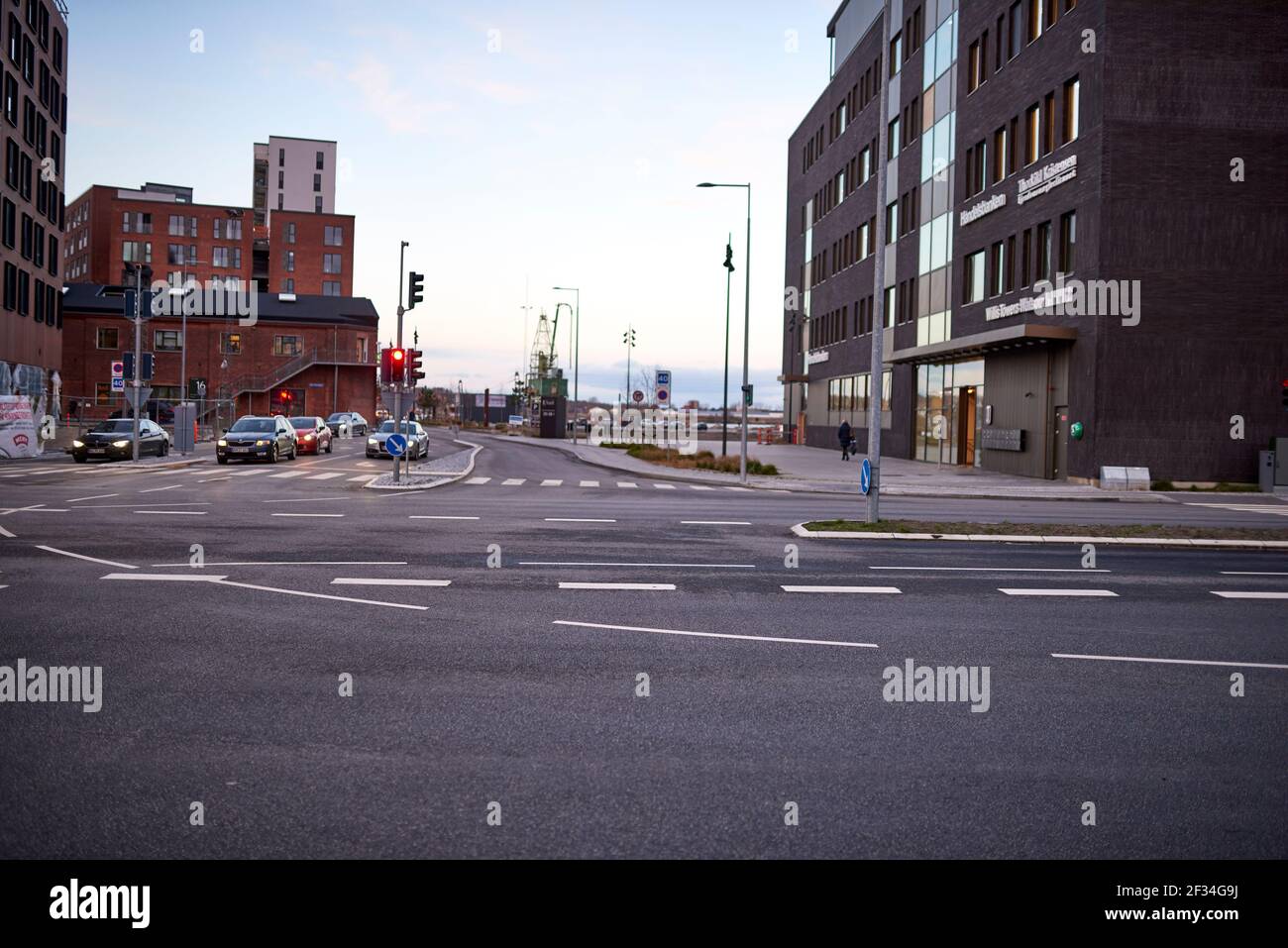 street roadway with cars in denmark Stock Photo - Alamy