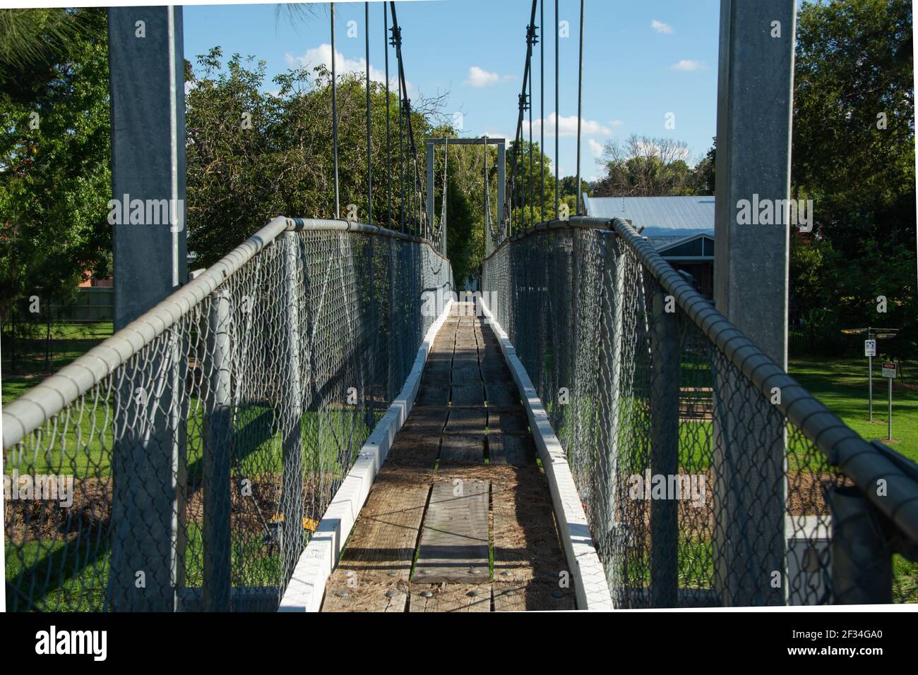 Adelong swing bridge Stock Photo - Alamy