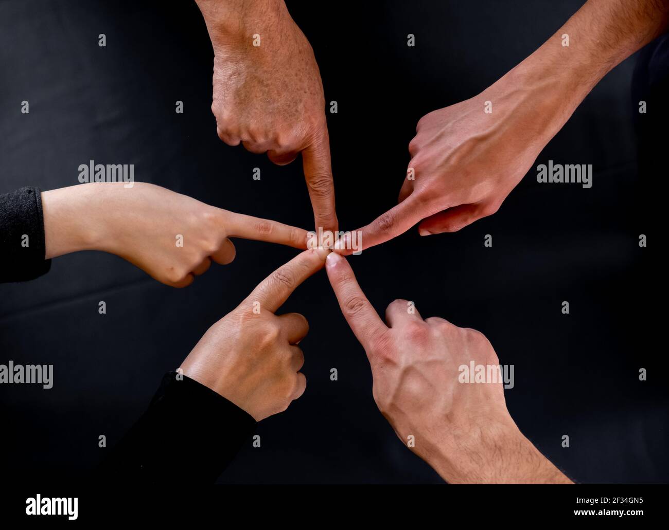 People hands making symbols together Stock Photo - Alamy