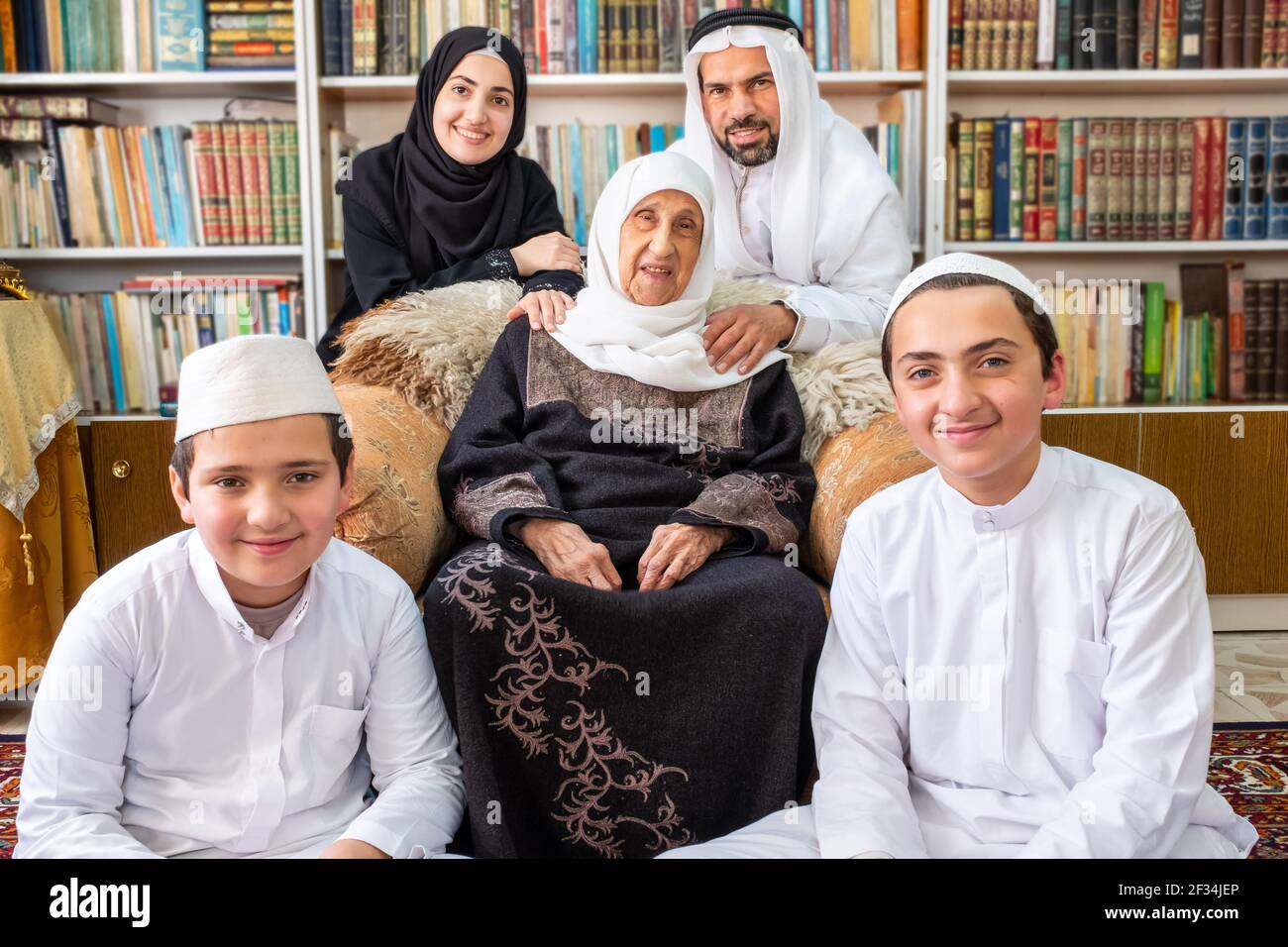 Happy Arabic Muslim family together Stock Photo - Alamy