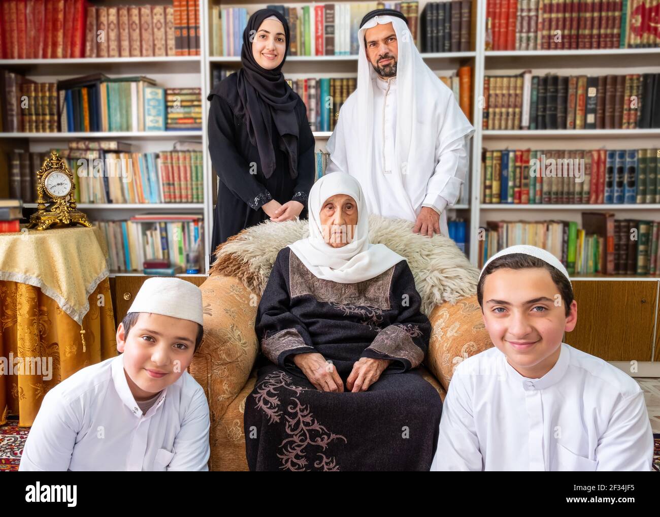 Happy Arabic Muslim family together Stock Photo - Alamy