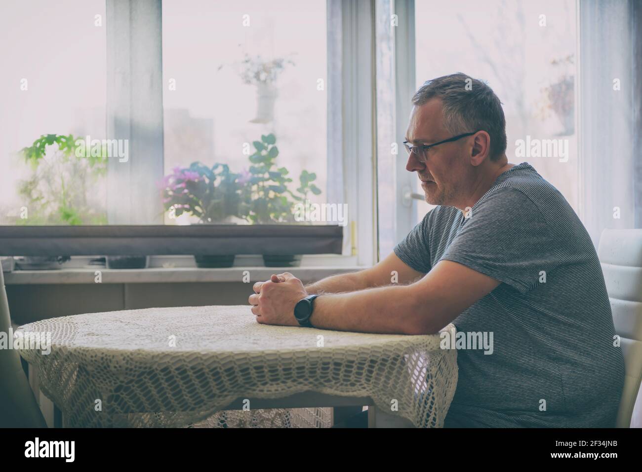 Single man suffers from hi-res stock photography and images - Alamy