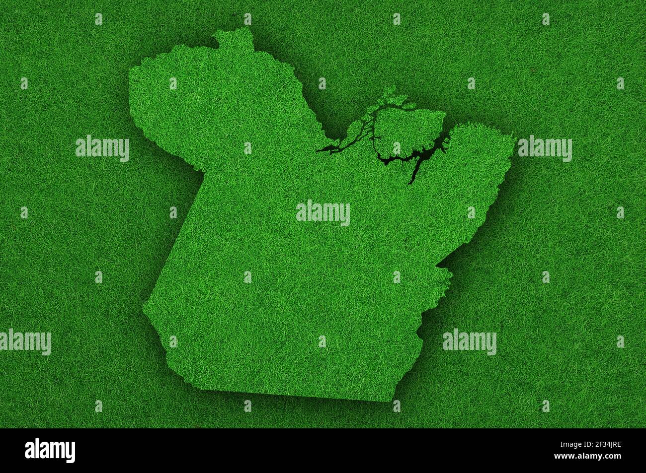 Map of Para on green felt Stock Photo - Alamy
