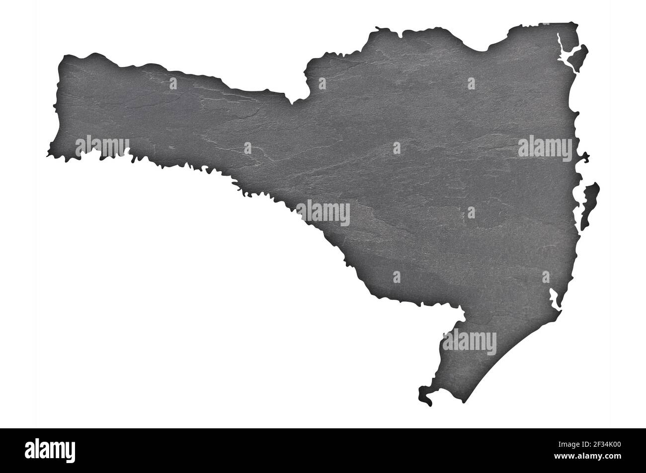 Map of Santa Catarina on dark slate Stock Photo - Alamy
