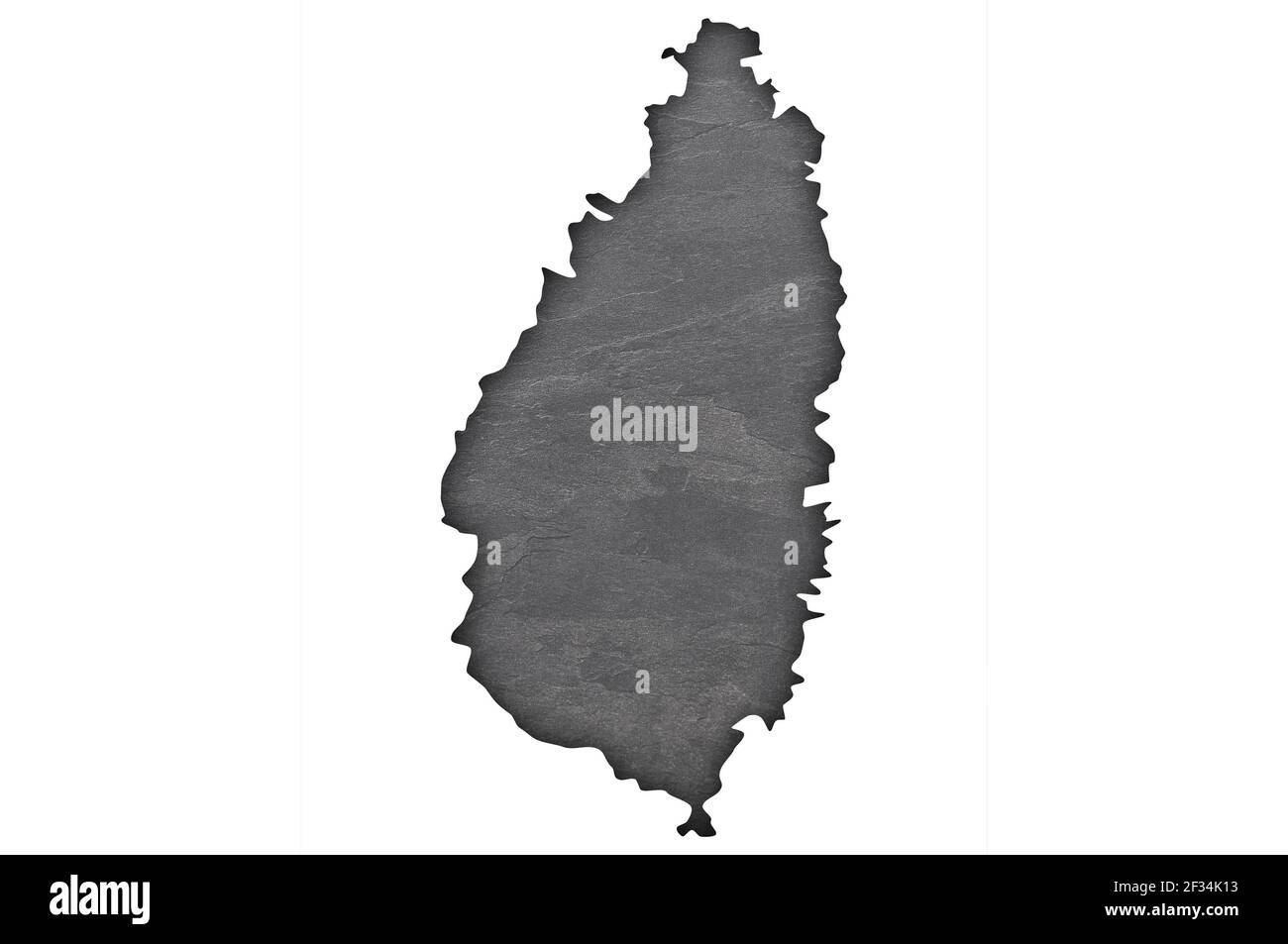 Map of Saint Lucia on dark slate Stock Photo - Alamy