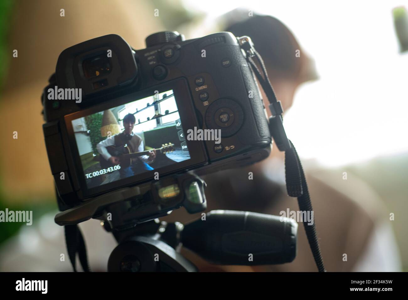 Man Live Streaming Stock Photo - Alamy