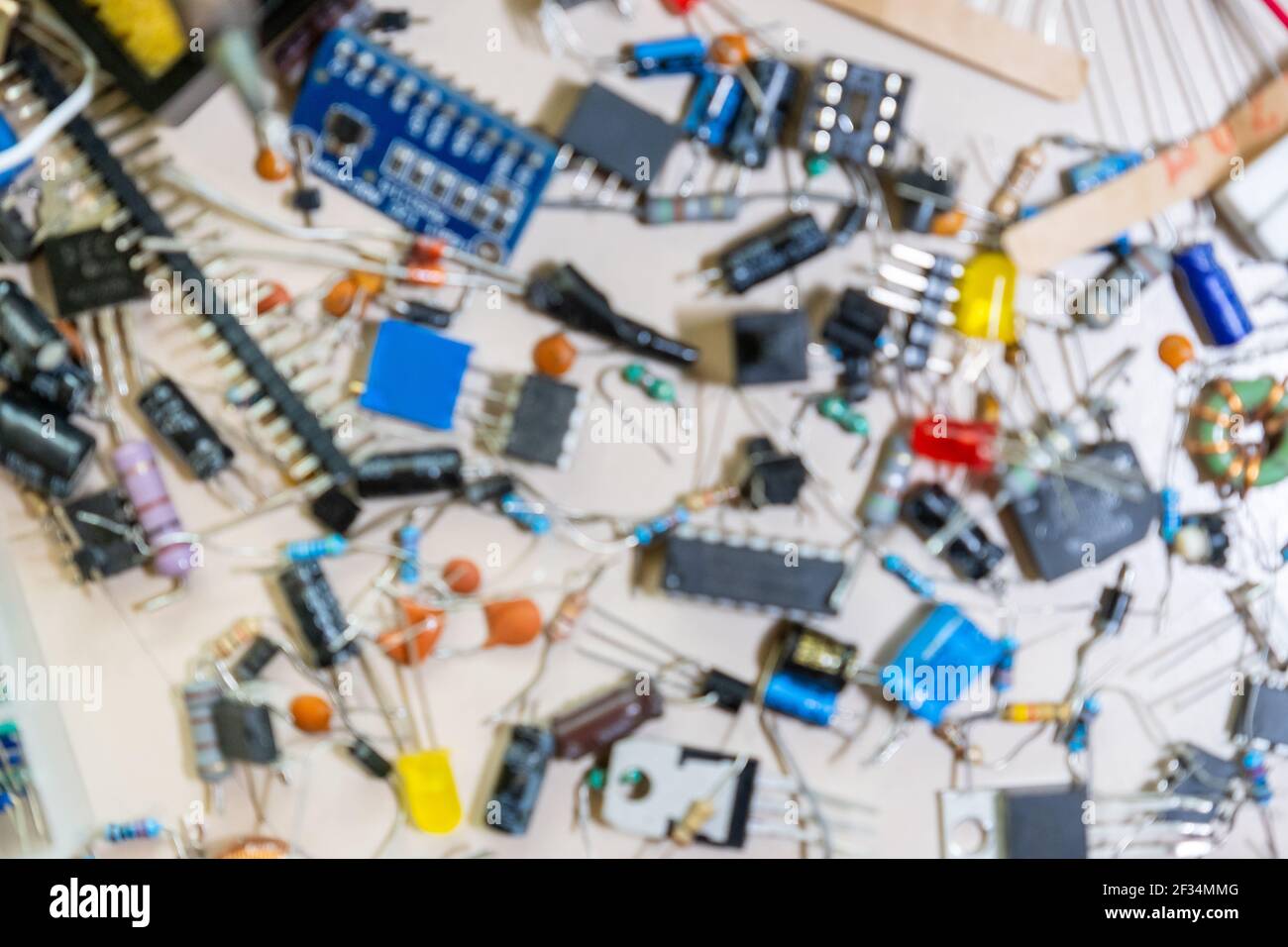 Pc parts and electronic parts in a nice pattern Stock Photo - Alamy