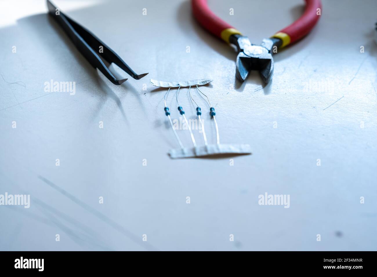 Tools used for electronic parts assembly Stock Photo - Alamy
