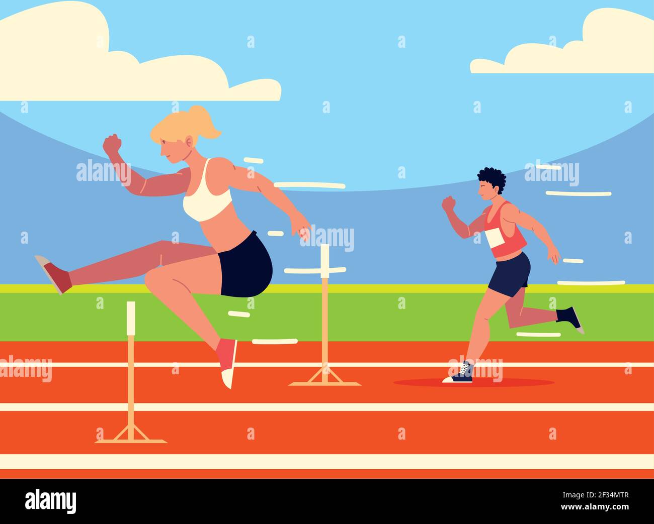 Hurdling Stock Vector Images - Alamy