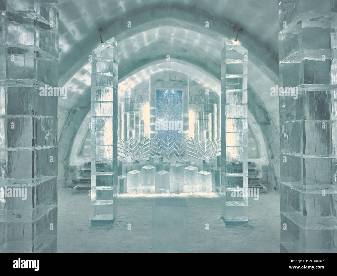 Building Made from Ice Stock Photo - Alamy