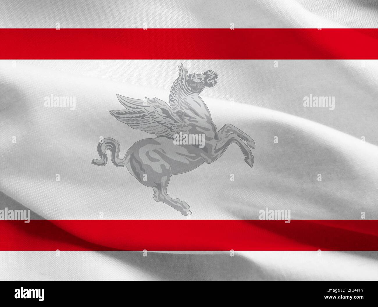 Tuscany regional flag, Italy, illustration Stock Photo - Alamy