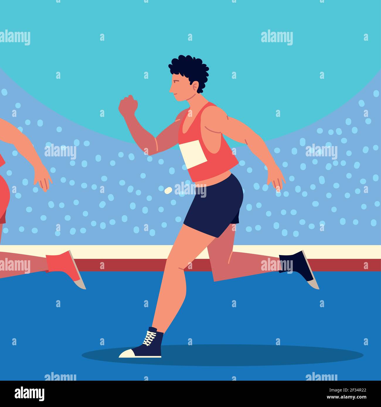 man race track athletic sport Stock Vector Image & Art - Alamy