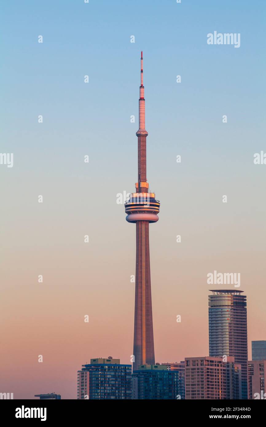 Canada, Ontario, Toronto, View of CN Tower and city skyline Stock Photo ...