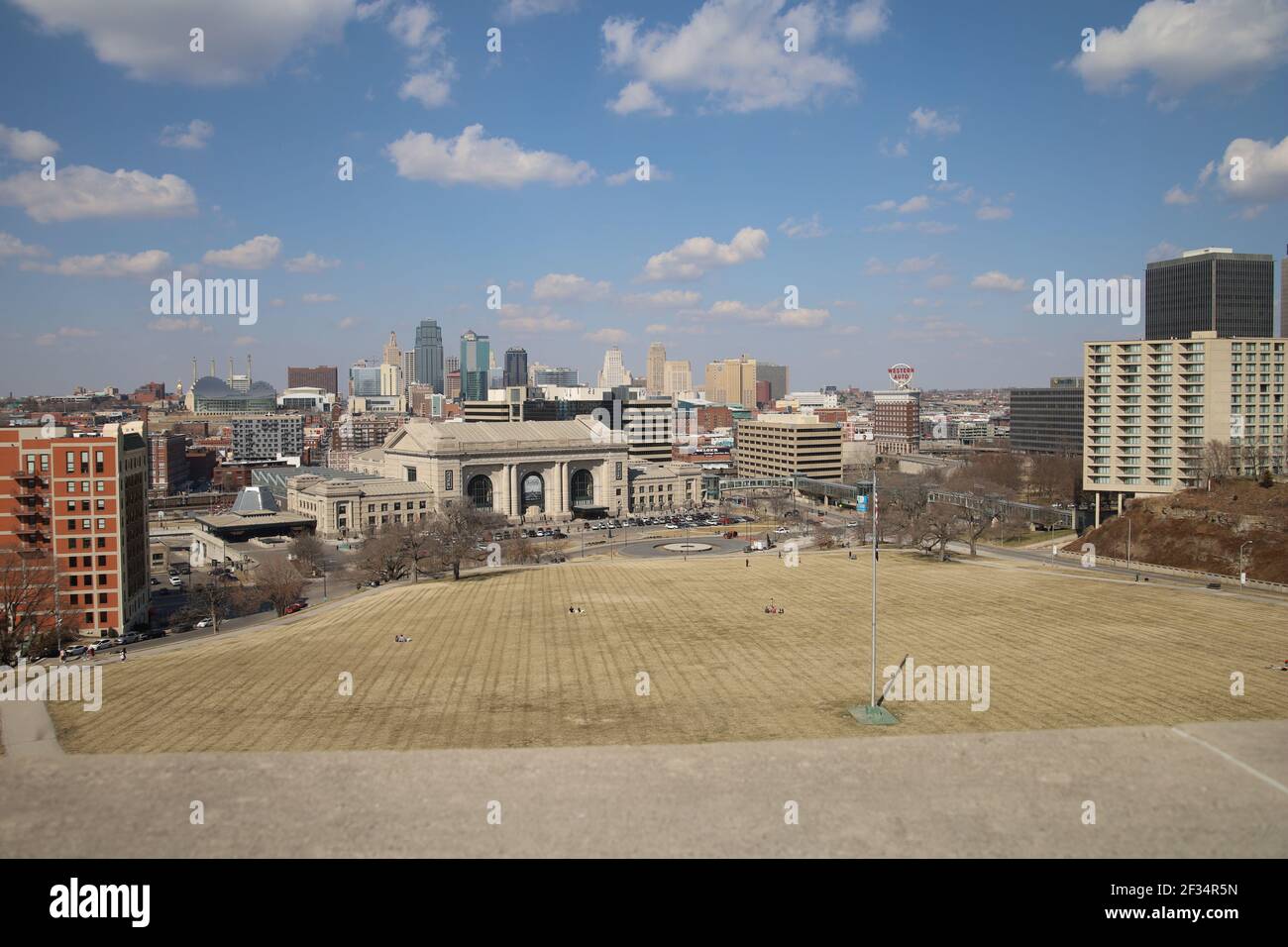 KANSAS CITY, UNITED STATES - Mar 06, 2021: Overlooking Union Station ...