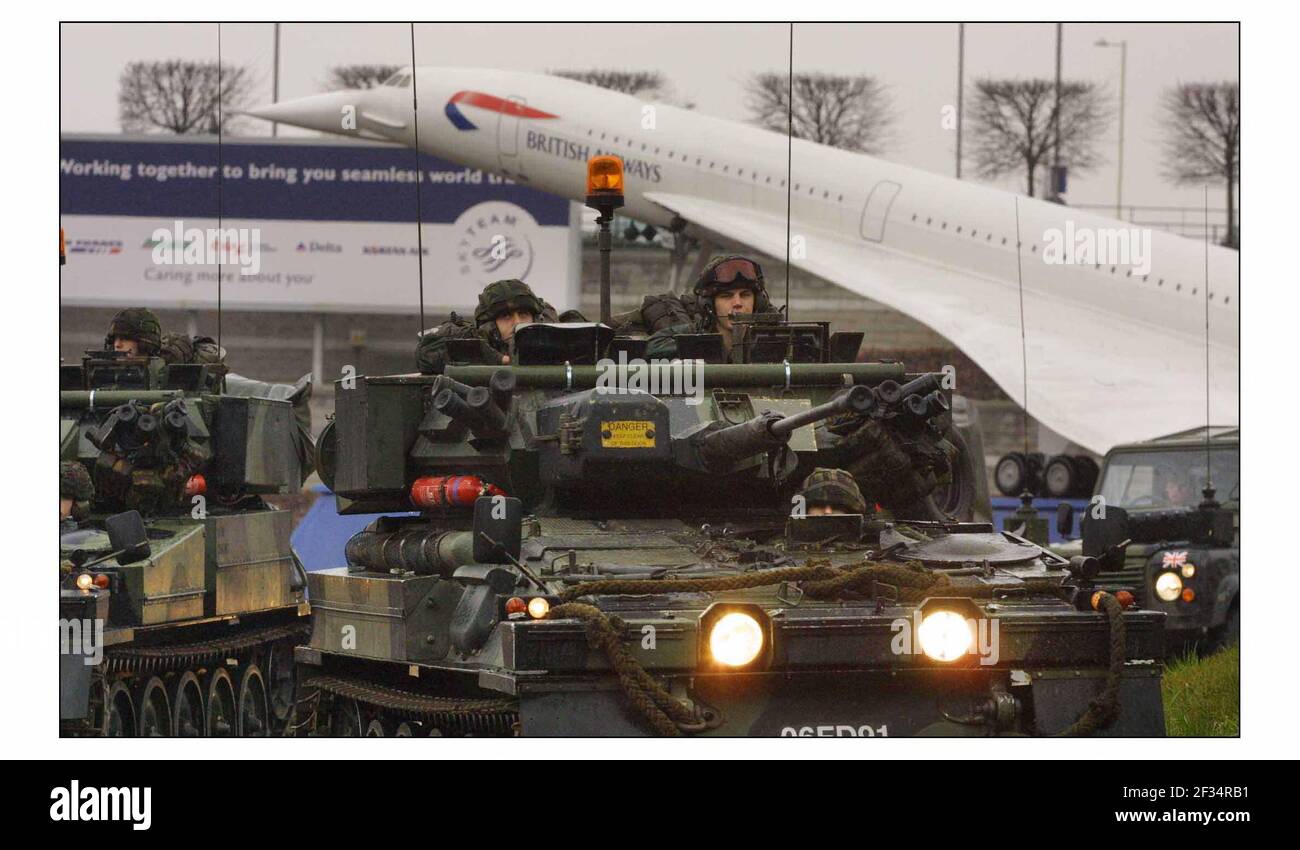 Military vehicles and soldiers supliment the police security at ...