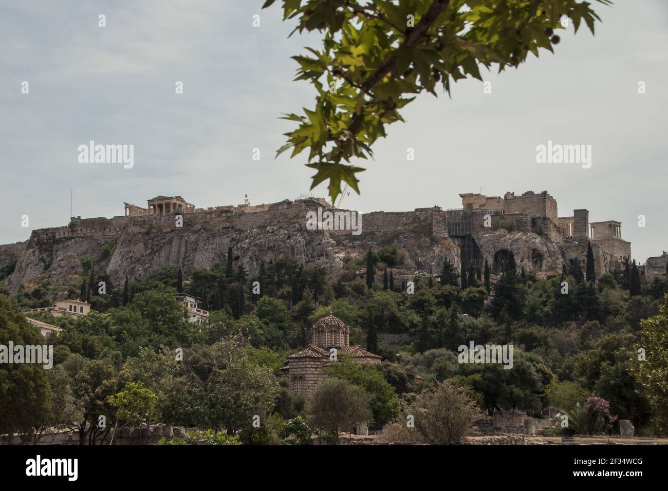 Old ancient Parthenon temple on the Athenian Acropolis, Greece at ...