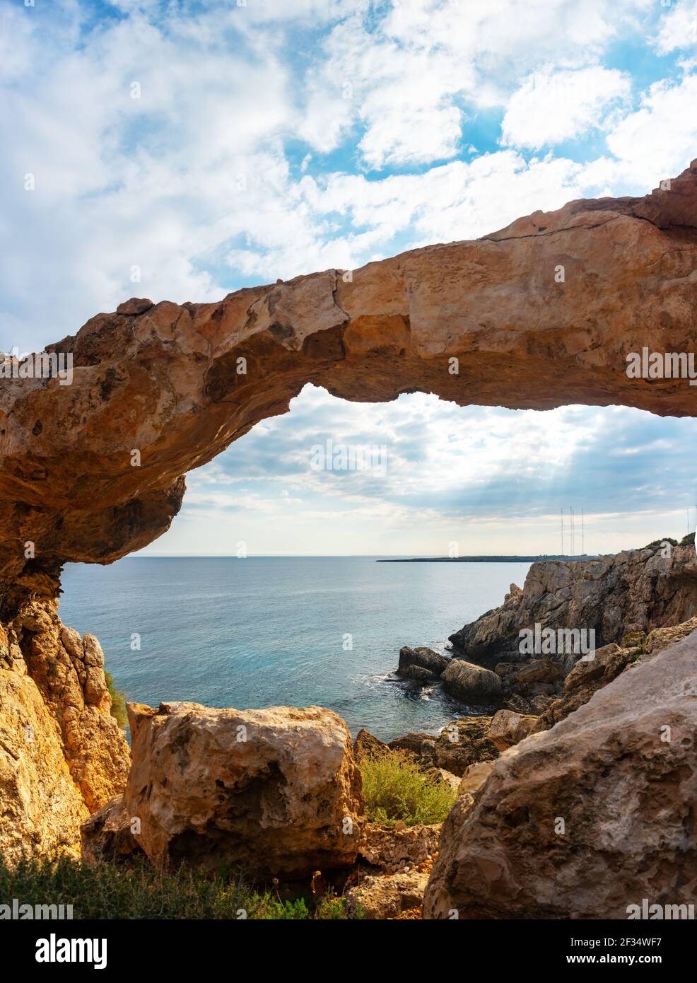 Sea caves Near Cape Greco Cyprus Stock Photo - Alamy