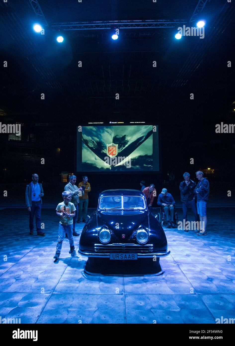 The original Saab (Ursaaben) is shown in the Saab arena Stock Photo - Alamy