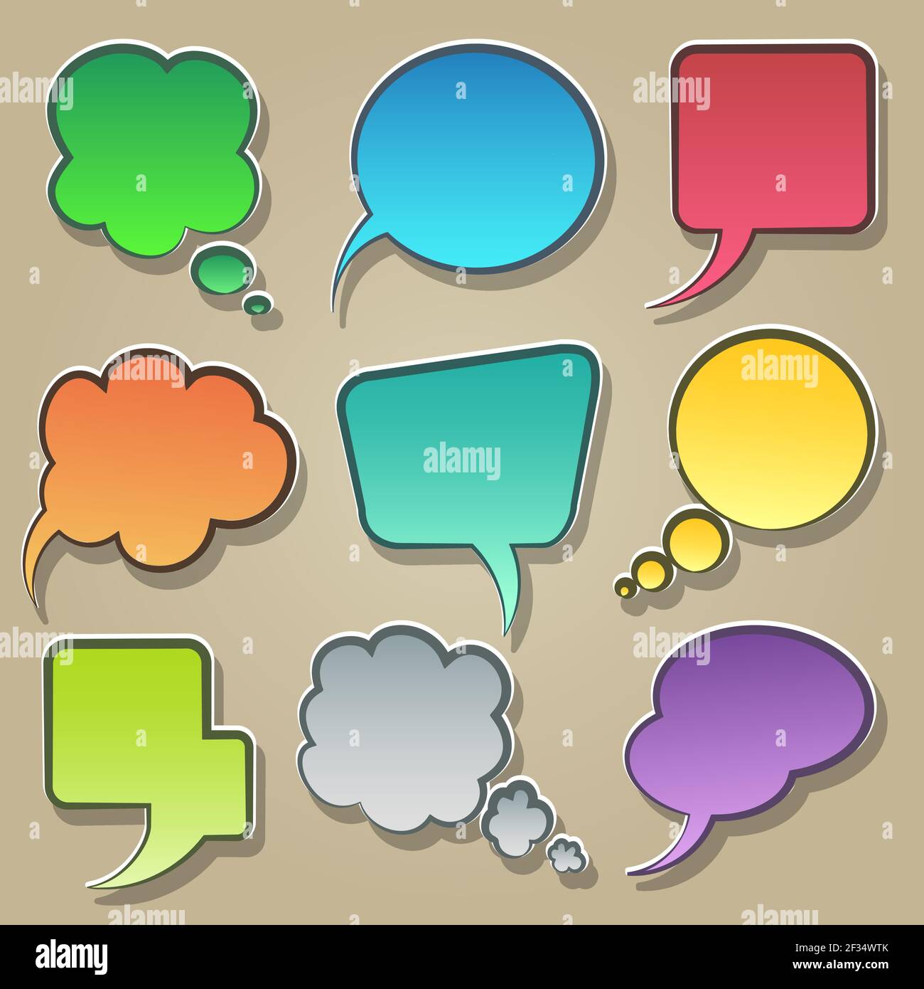 Yellow chat bubble icons Stock Vector Images - Alamy