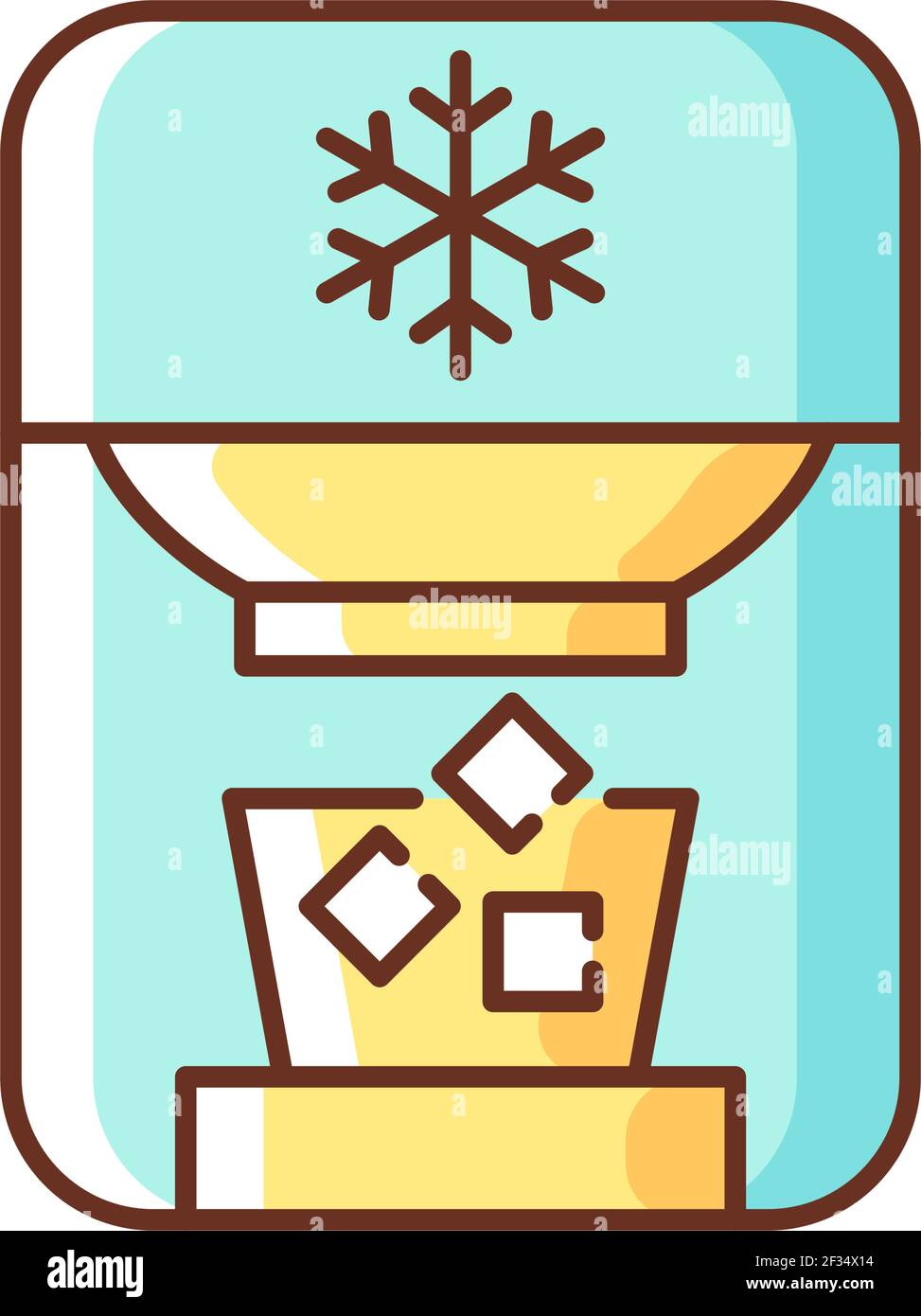 Ice maker RGB color icon Stock Vector Image & Art - Alamy
